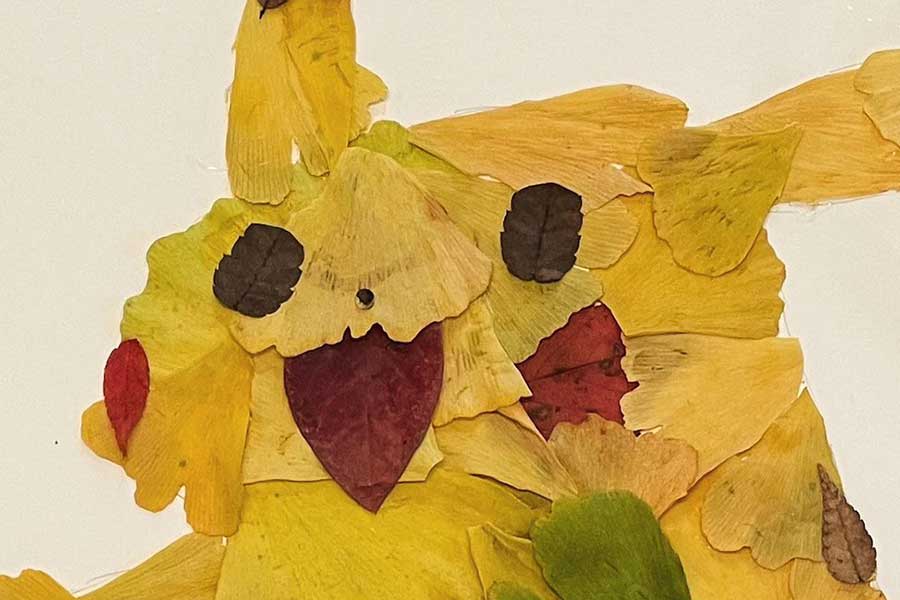 落ち葉でピカチュウ 父と息子の共同作業 芸術的作品に「愛が伝わってきます」 | Hint-Pot - (2)